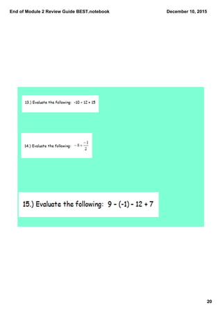 End of module 2 review guide best | PDF