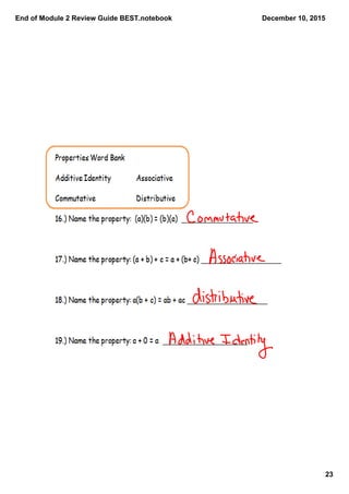 End of module 2 review guide best | PDF