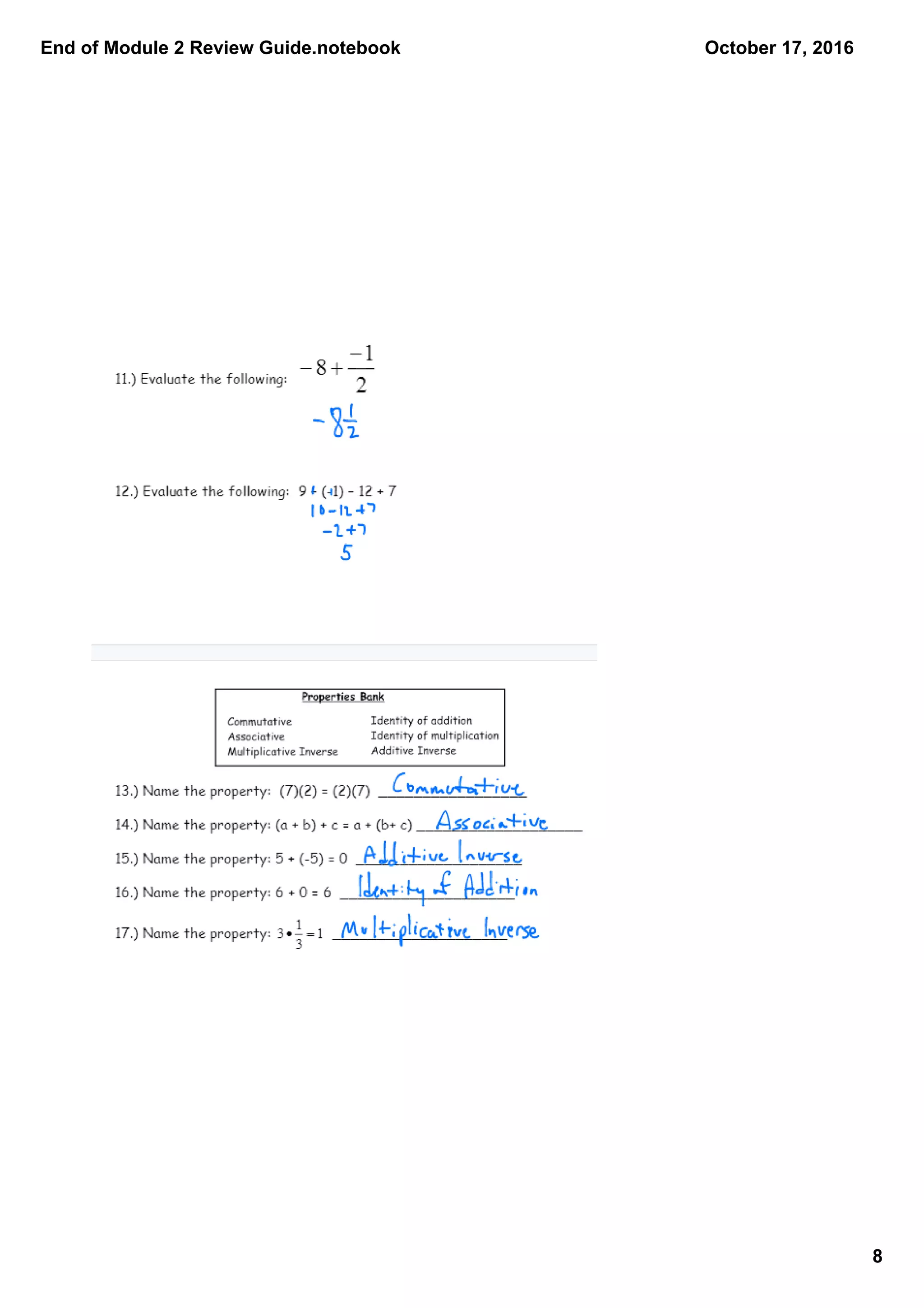 End of module 2 review with answers | PDF | Educational Assessment ...