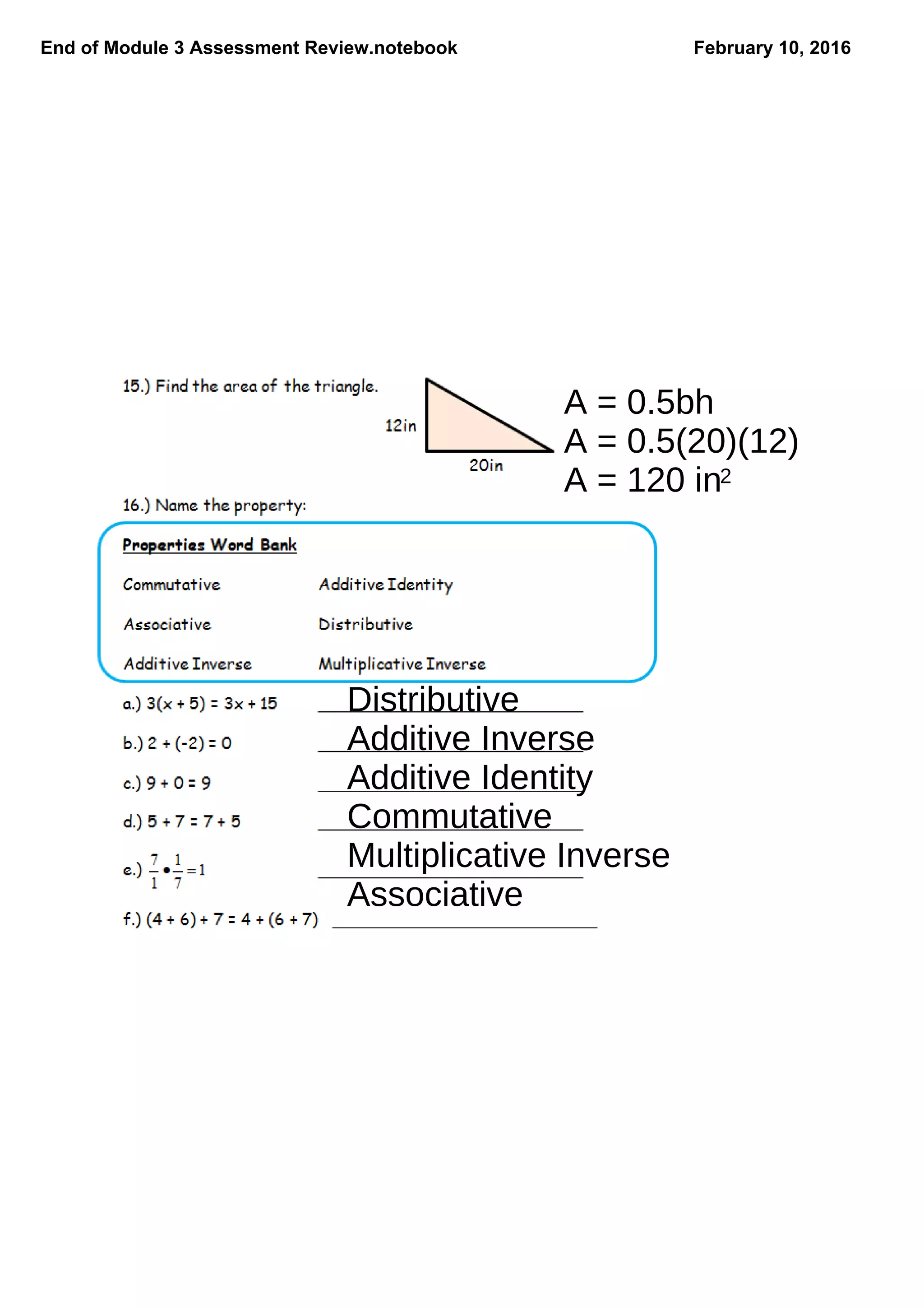 End of module 3 assessment review | PDF | Educational Assessment ...