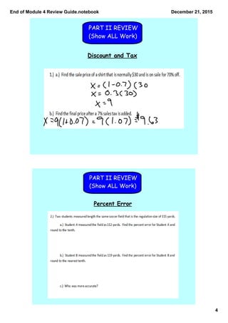 End of module 4 review guide | PDF