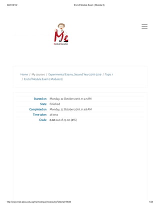 End of module exam ( module 8) | PDF
