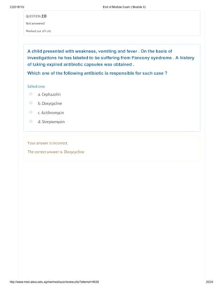 End of module exam ( module 8) | PDF