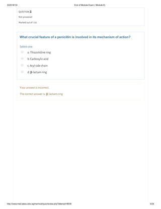 End of module exam ( module 8) | PDF