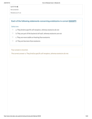 End of module exam ( module 8) | PDF