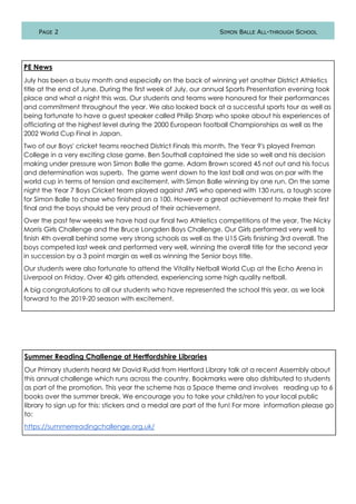 End of term newsletter 23.07.19