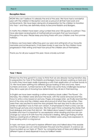 End of term newsletter 23.07.19