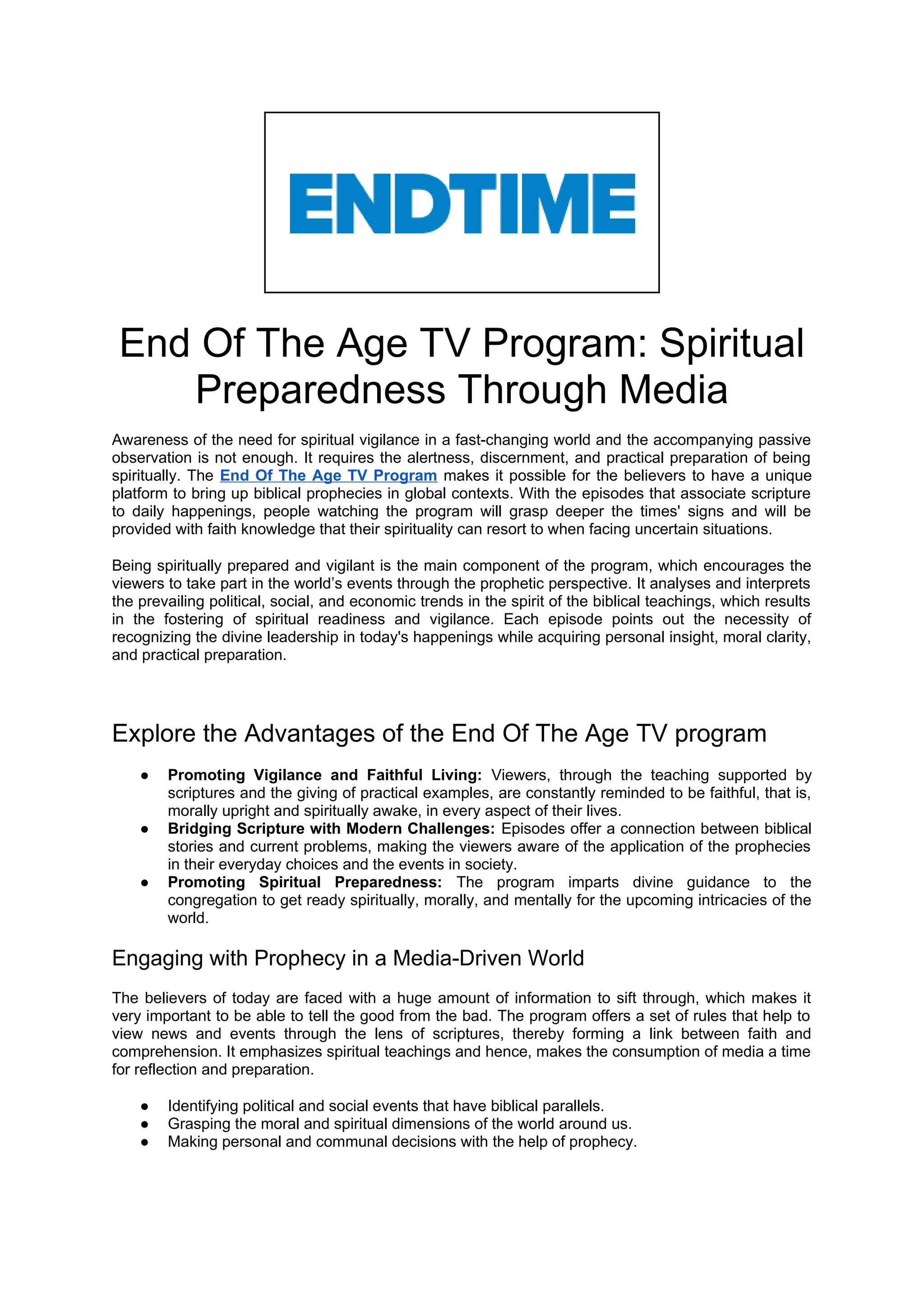 End Of The Age TV Program_ Spiritual Preparedness Through Media.docx