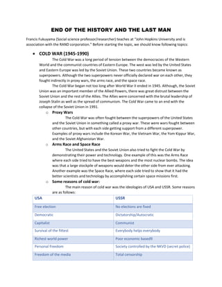 End of the history and the last man | PDF