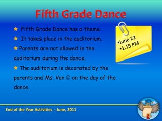 End of the year fifth grade presentation | PPTX