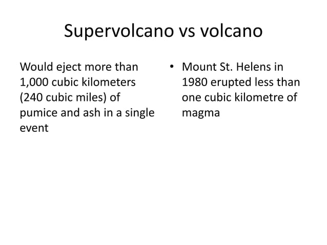 Supervolcanoes | PPTX