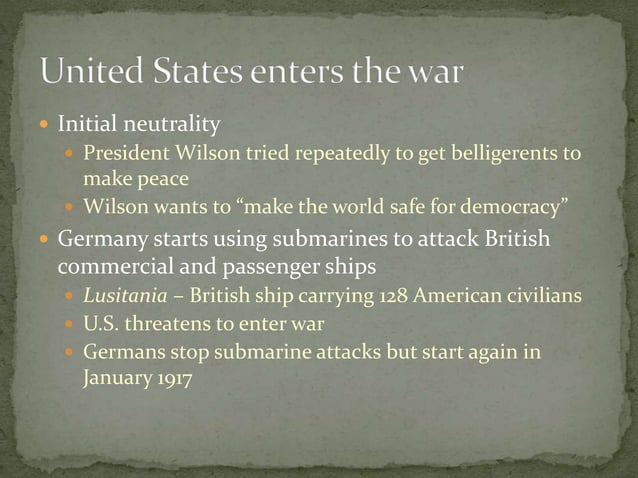 End of wwI | PPT