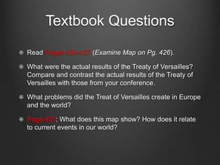 End of wwi & treaty of versailles | PPTX