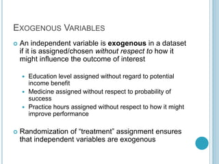 Endogeneity & Exogeneity | PPTX | Business | Business and Finance