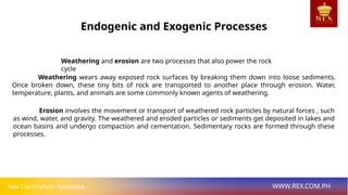 Endogenic+and+Exogses.pptxhsisksjshisishsus | PPTX | Geology | Science