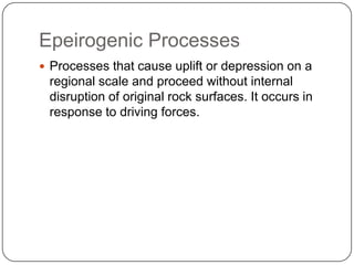Endogenic influences on geomorphic landscapes | PPTX