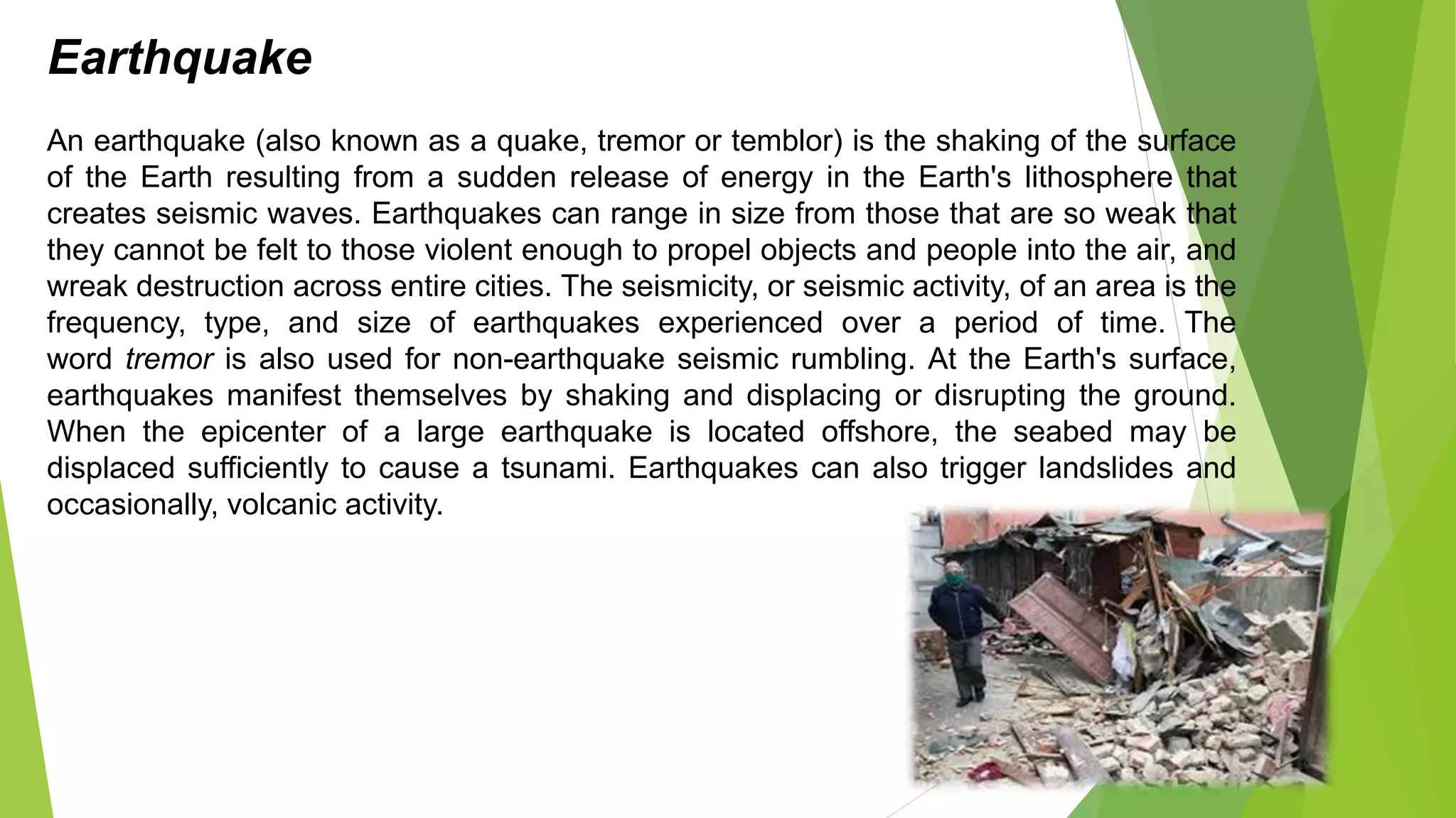 Endogenic movements grade - 9 grography | PPTX