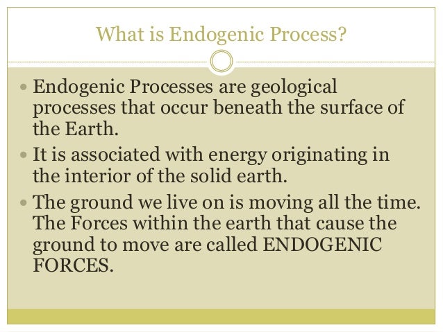 Endogenic processes - The Process Within
