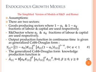 endogenous growth models.pdf | Business Accounting & Finance | Business