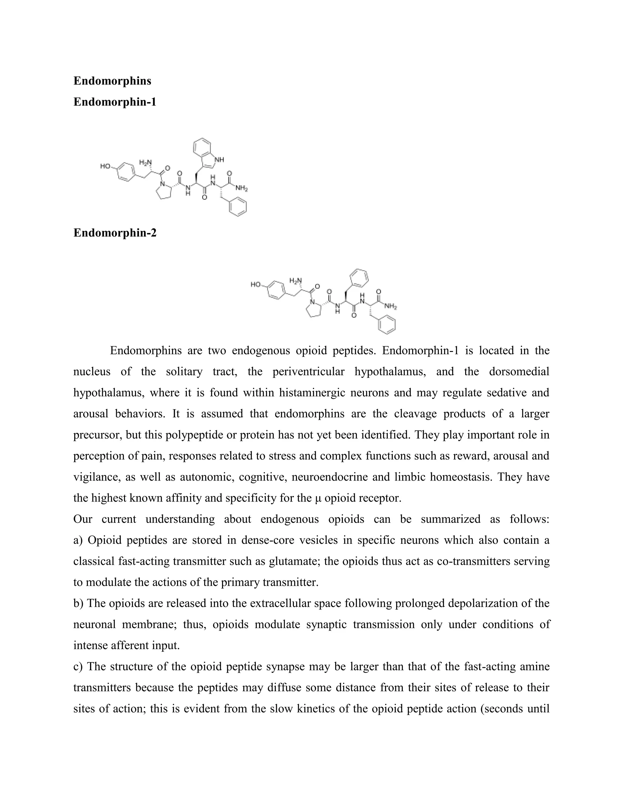 Endogenous opioid peptide | DOCX
