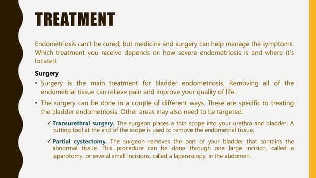 case presentation on bladder endometriosis | PPTX