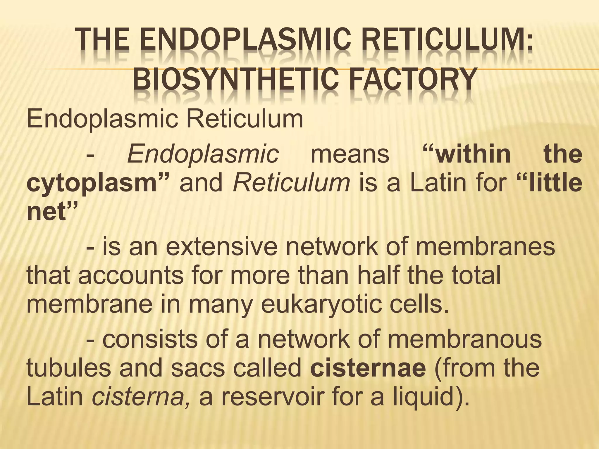 Endomembrane system (from Biology 8th edition by Campbell et al.) | PPTX