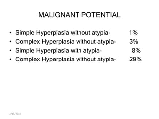 Endometrial hyperplasia | PPT