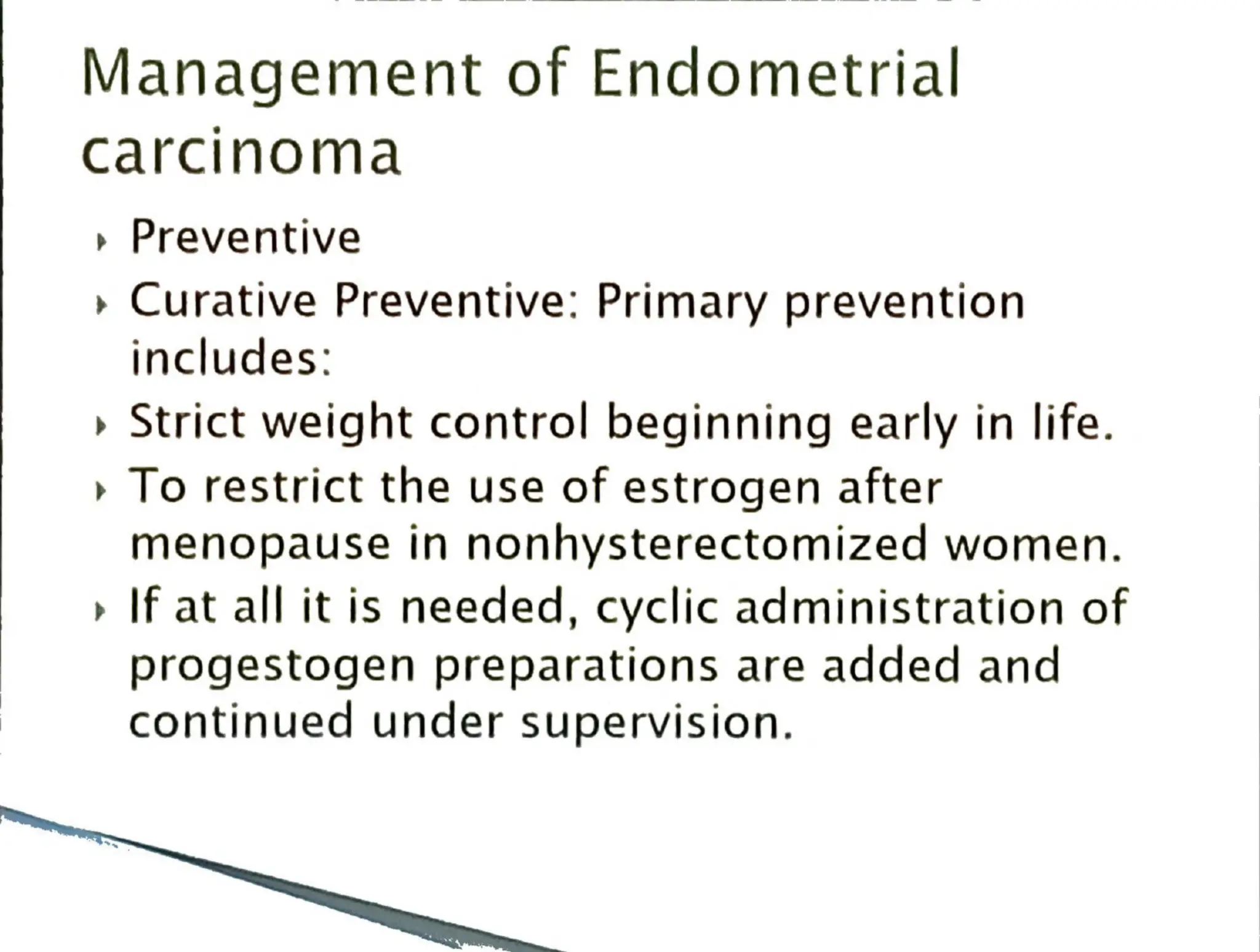 Endometrial Carcinoma - Gynaecology MBBS | PDF