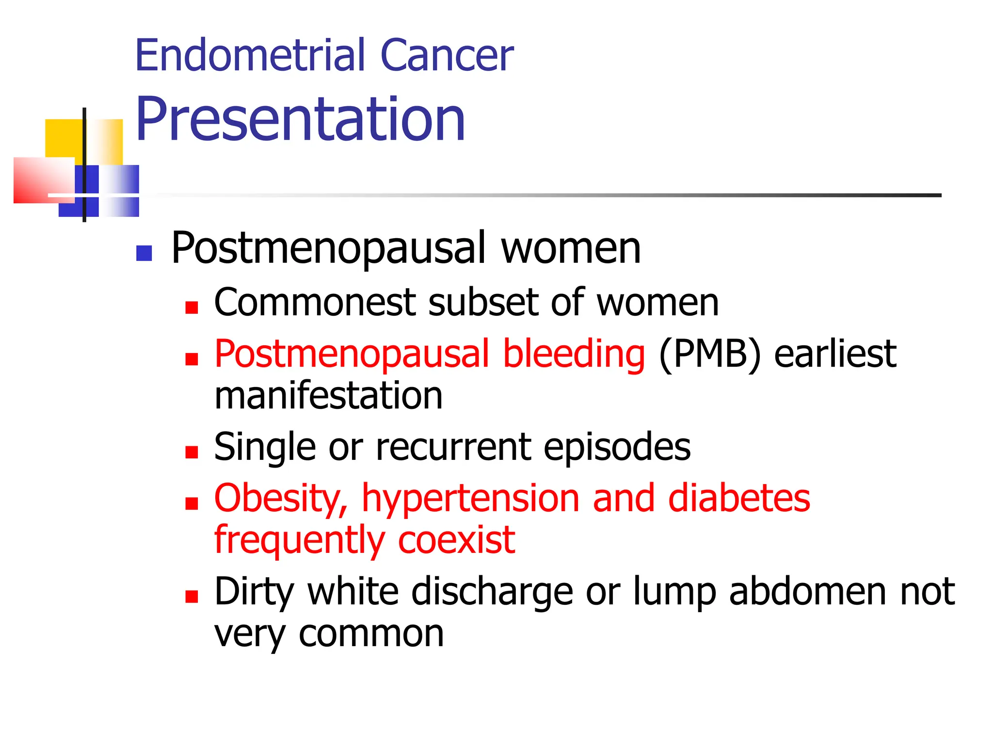 WORK UP A CASE OF Endometrial cancer .ppt | Menopause | Endocrine and Metabolic Diseases