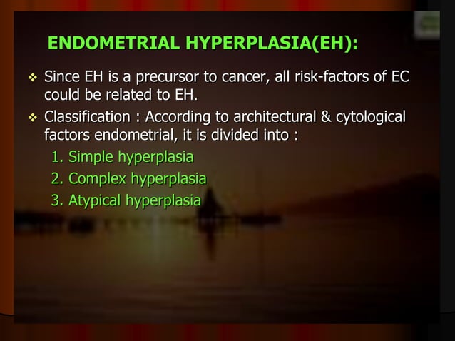 Endometrial carcinoma.lecture by Associate Professor Dr Aisha Elbareg | PDF | Menopause ...