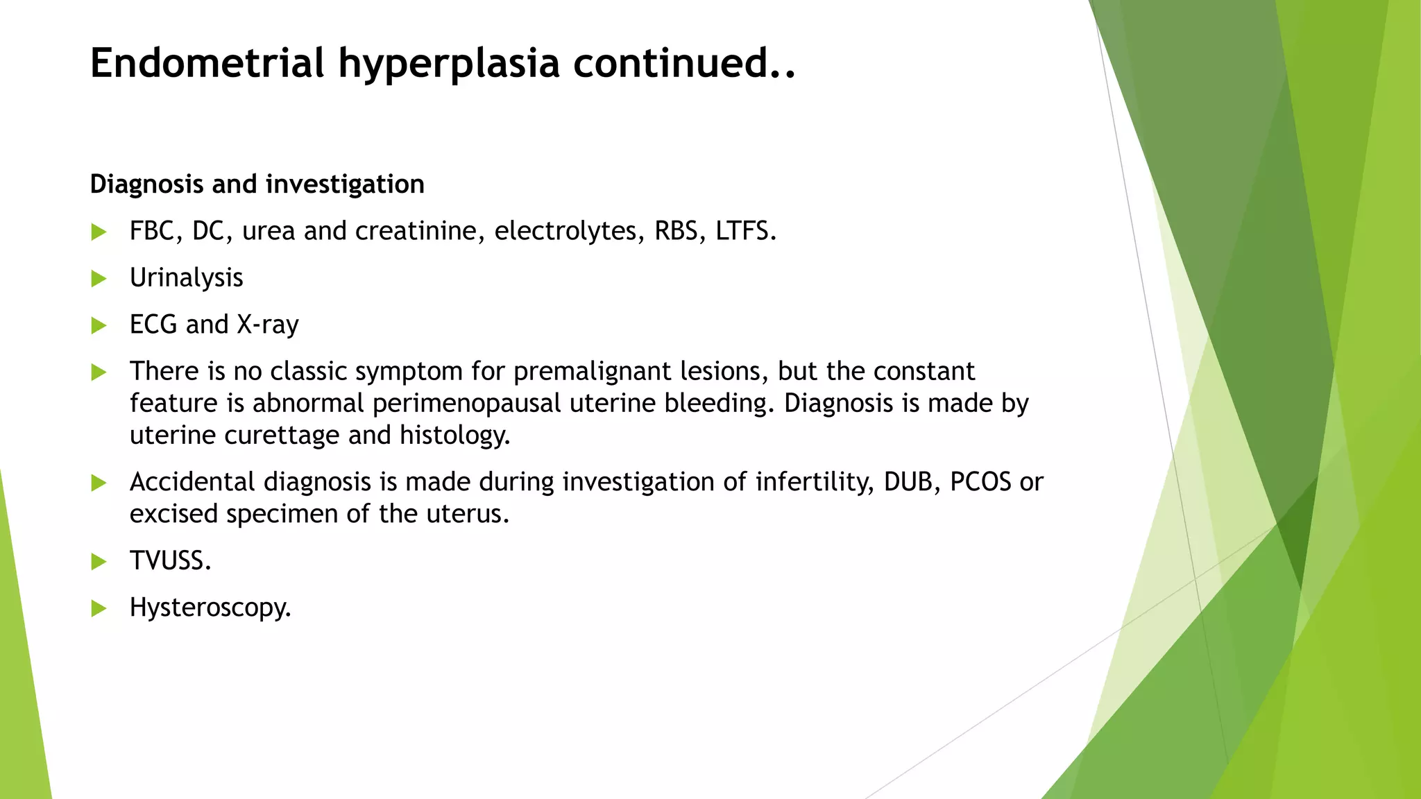 Endometrial Hyperplasia and Carcinoma | PDF | Menopause | Endocrine and Metabolic Diseases