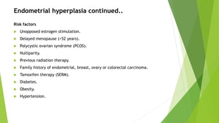 Endometrial Hyperplasia and Carcinoma | PDF | Menopause | Endocrine and Metabolic Diseases
