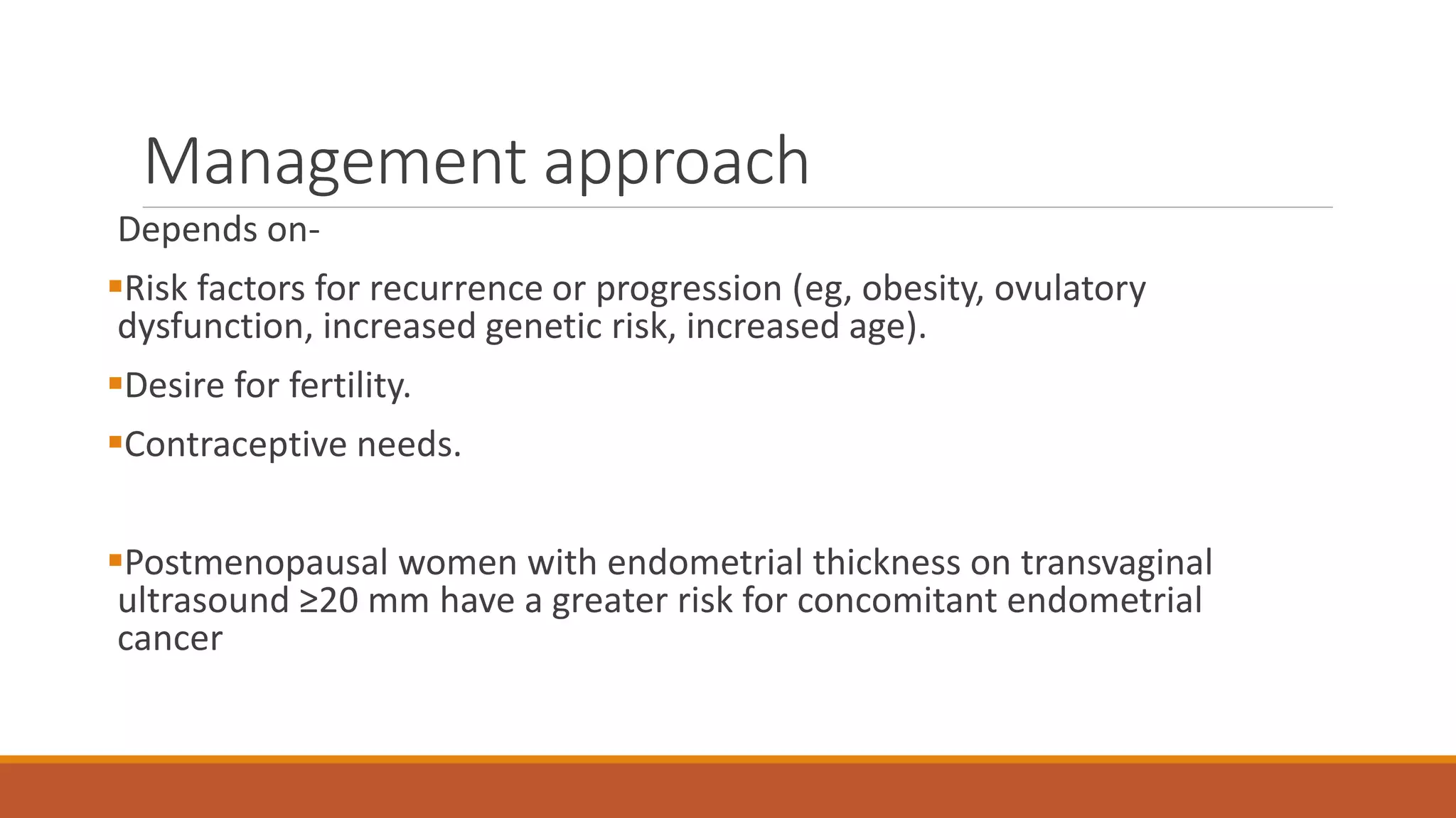 Endometrial Hyperplasia & Cancer Uterus Explain by Dr. Laxmi Shrikhande | PPT