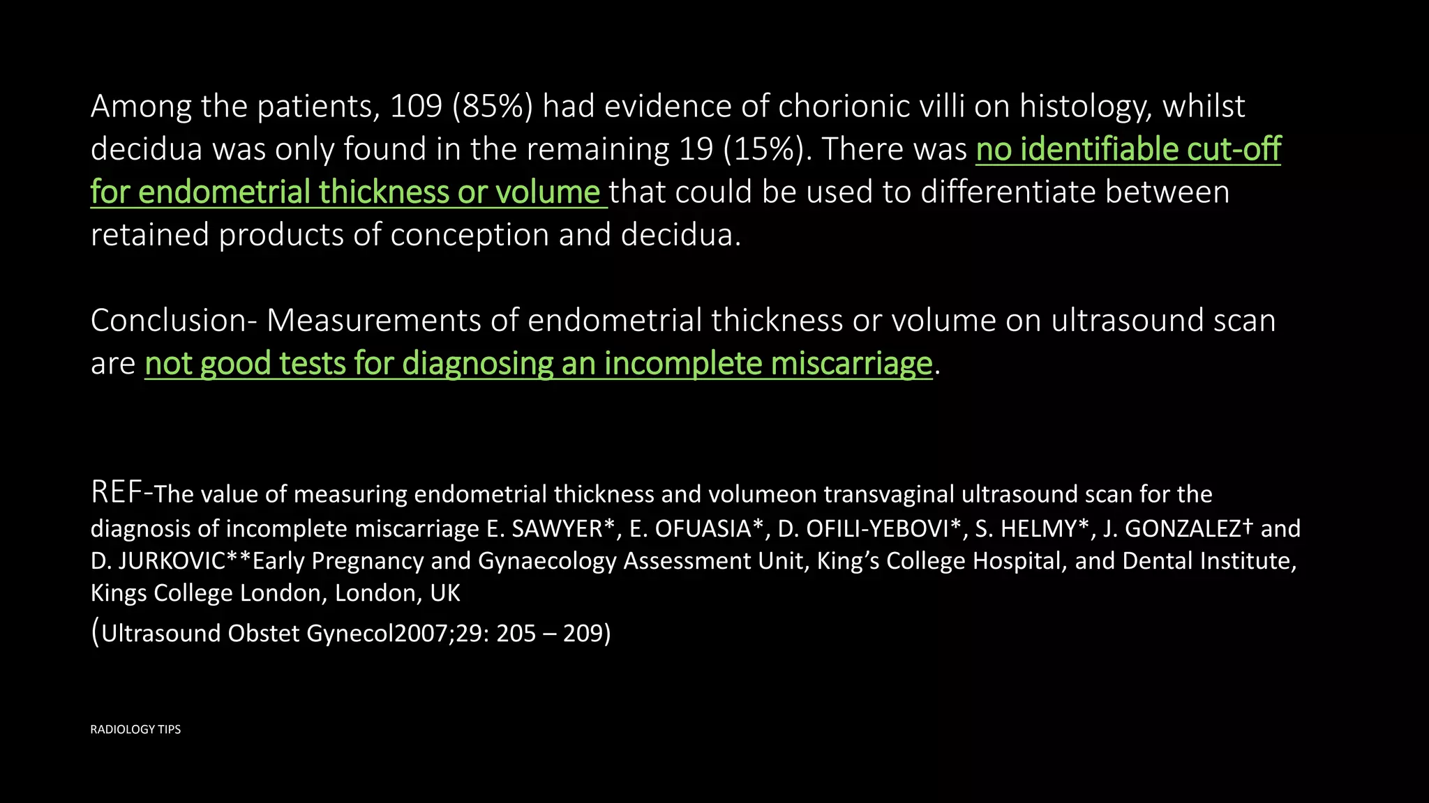 Endometrial thickness and rpoc | PPTX