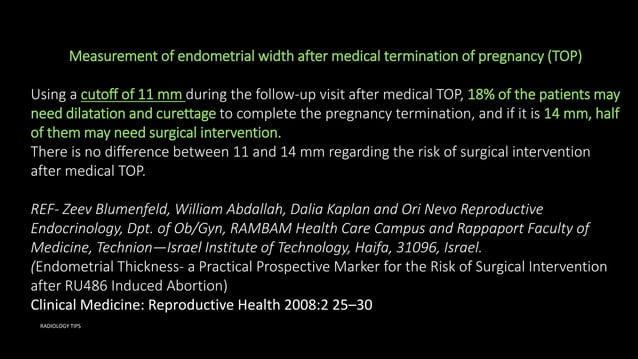 Endometrial thickness and rpoc | PPTX