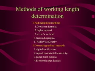 working length estimation in endodontic | PPTX