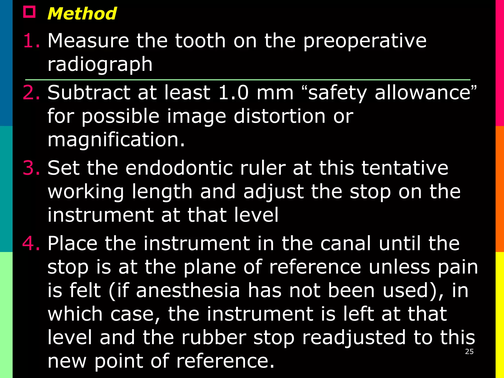 Endometrics root canal working length determination | PPT