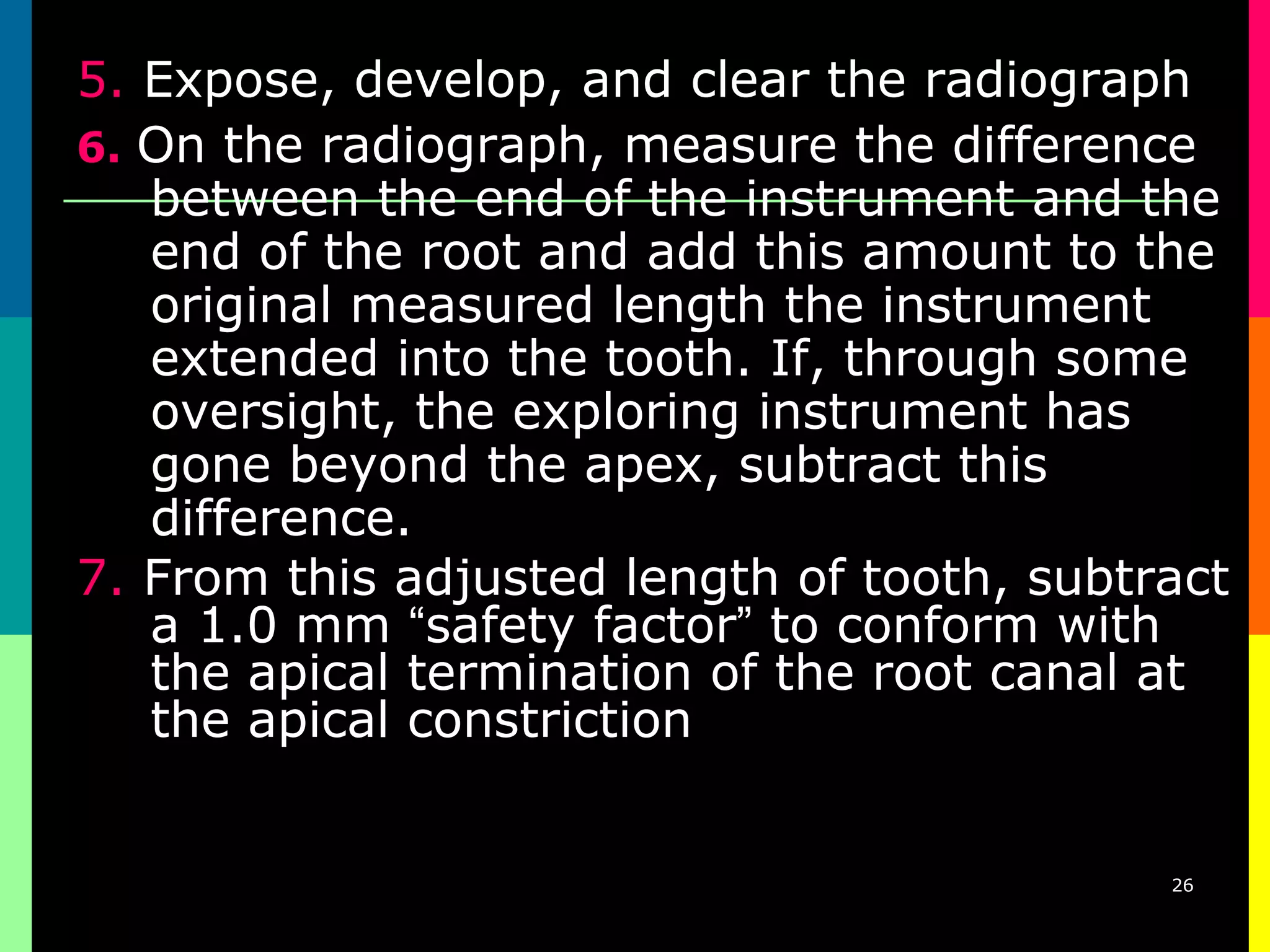 Endometrics root canal working length determination | PPT