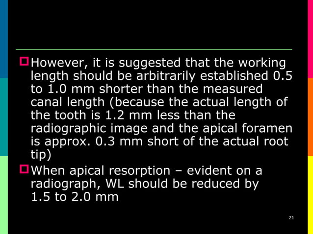 Endometrics root canal working length determination | PPT | Dental ...