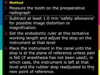 Endometrics root canal working length determination | PPT