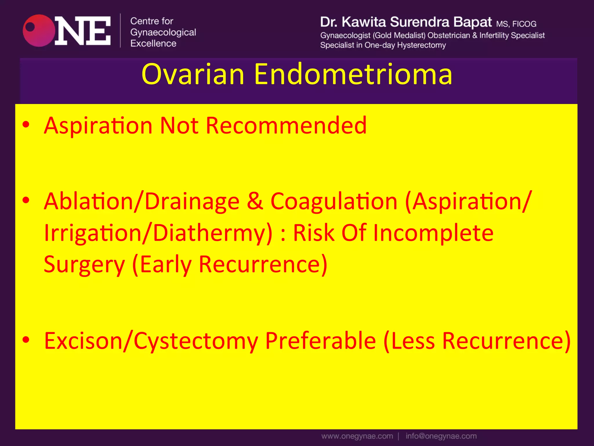Endometrioma ovary | PDF