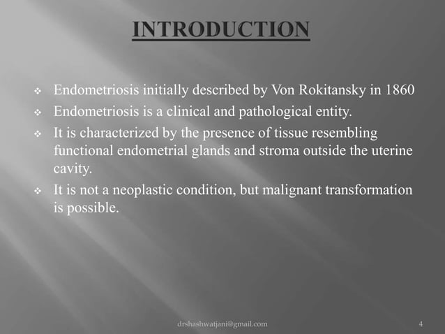 Endometriosis Dr Shashwat Jani Ppt