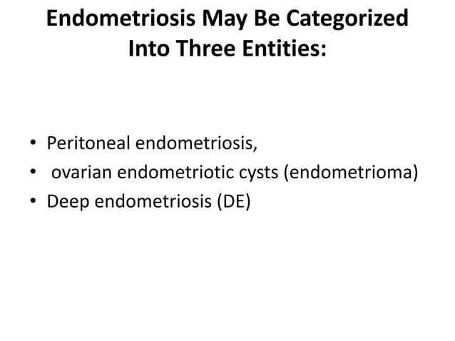 classification of endometriosis/staging/management | PPTX