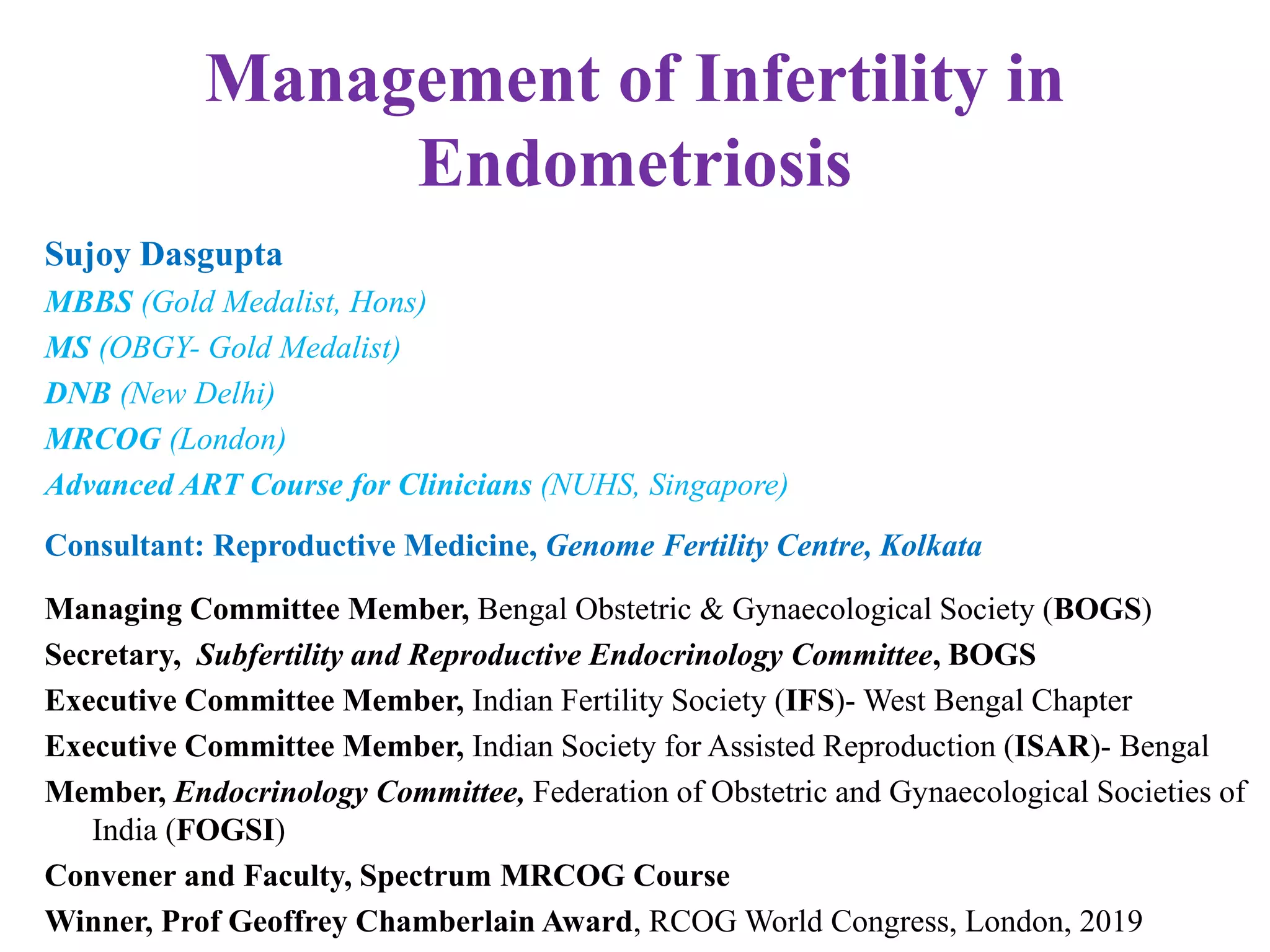 Management of Infertility in Endometriosis | PPTX