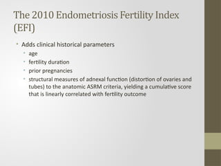 Definition, classification and managemnt of endometriosis | PPTX
