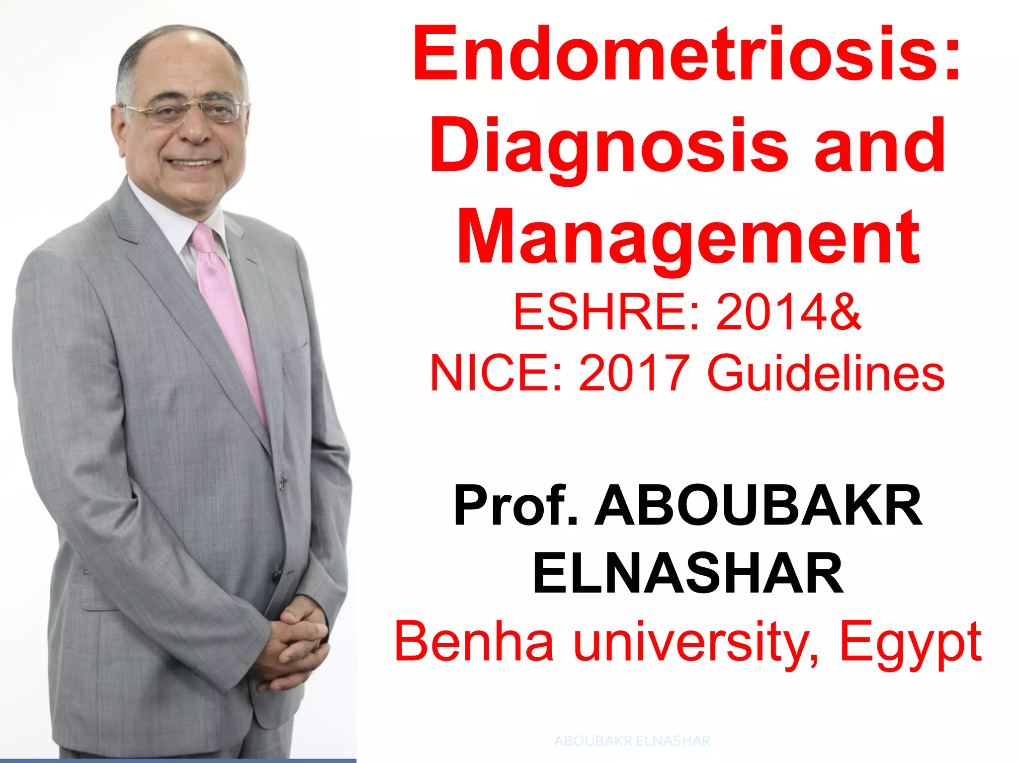 Endometriosis: ESHRE2014& NICE2017 Guidelines | PDF