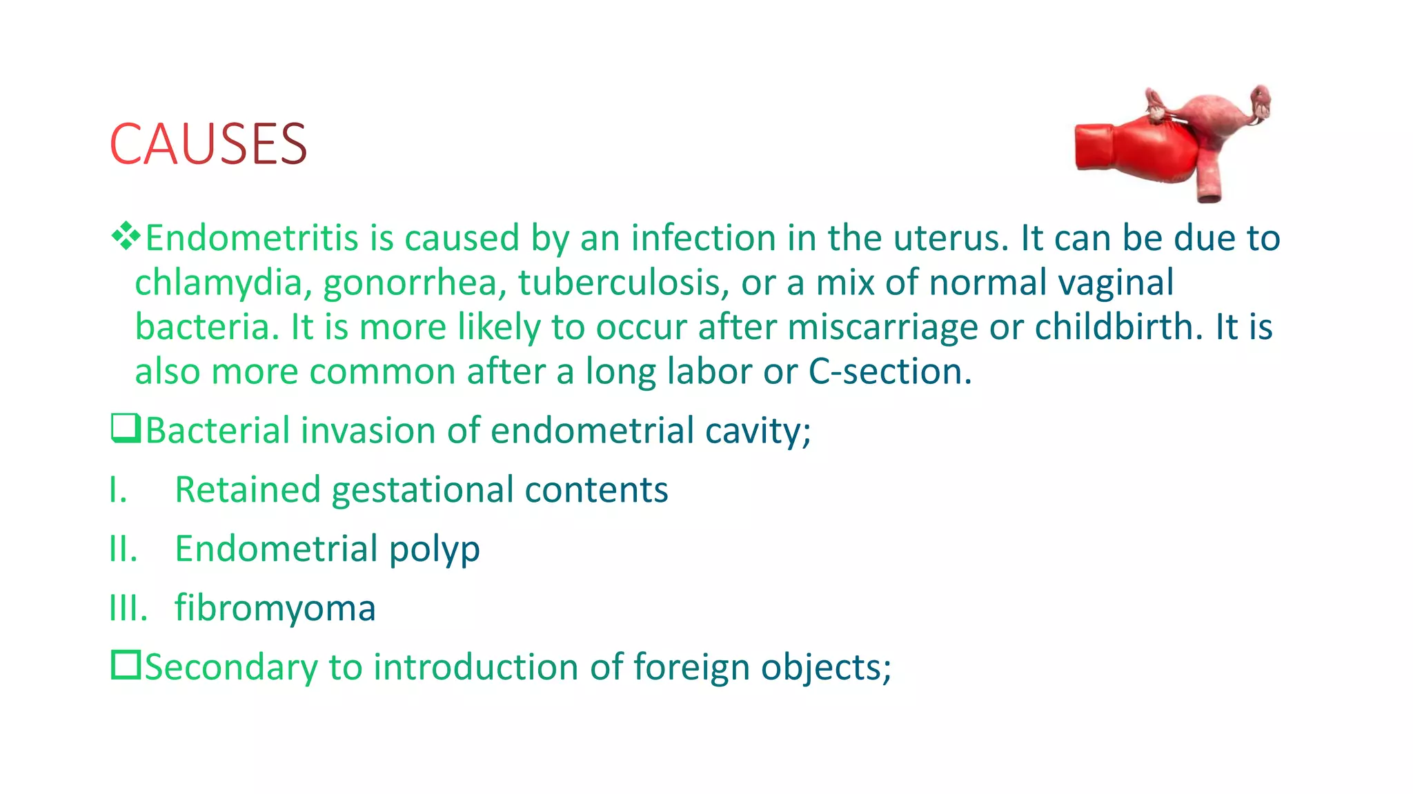 ENDOMETRITIS obstetric and gynecology . | PPTX