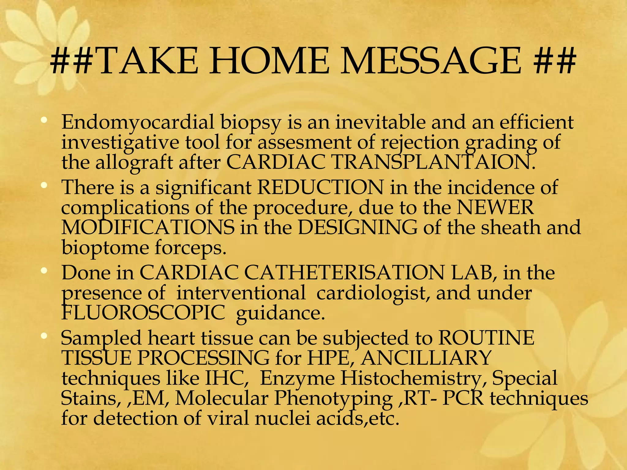 Endomyocardial biopsy | PPT