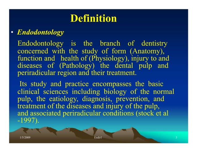 Endo note 1 definition and history | PPTX