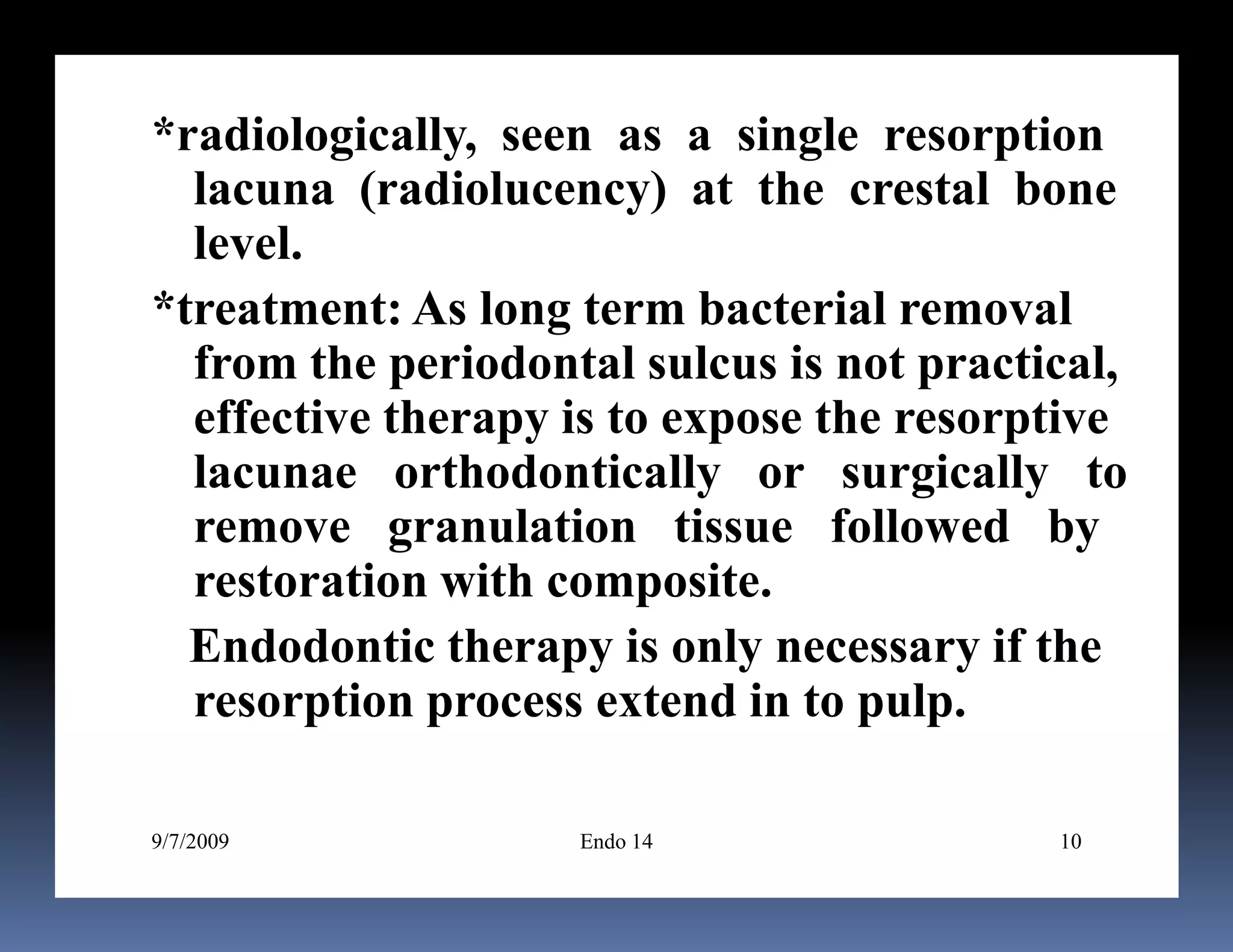 Endo note 14 root resorption | PPTX